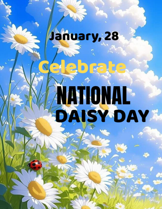 Copy of Blue Maximalist National Daisy Day Flyer (us Letter) | PosterMyWall