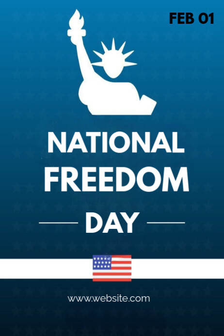Copy of Blue Maximalist National Freedom Day Poster | PosterMyWall