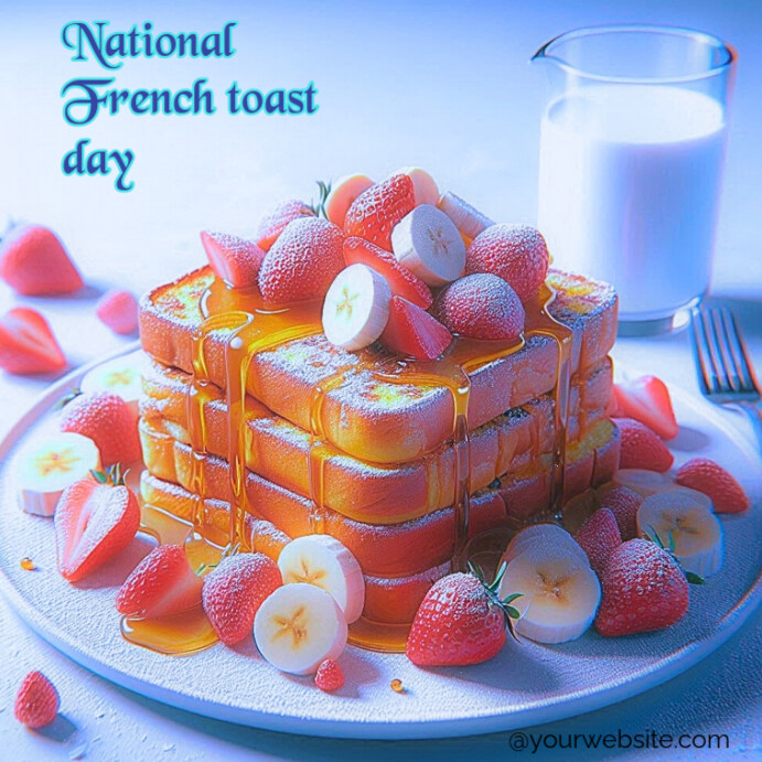 Copy of Blue Maximalist National French Toast Day Instagram Post ...