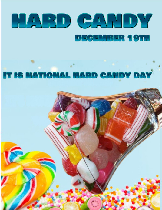 Copy of Blue Maximalist National Hard Candy Day Crush Flyer (us Letter ...