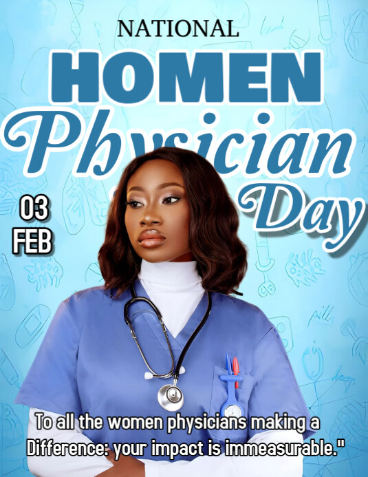 Plantilla de Blue Maximalist National Physicians Day Flyer (us Letter ...