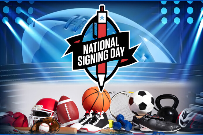 Copy of Blue Maximalist National Signing Day Poster | PosterMyWall
