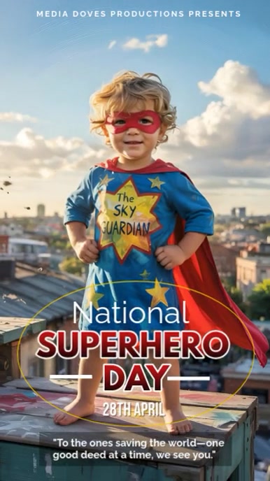 Copy of Blue Maximalist National Superhero Day Instagram Reel ...