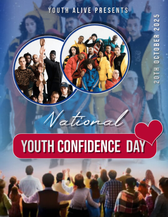 Copy of Blue Maximalist National Youth Confidence Day Flyer (us Letter ...