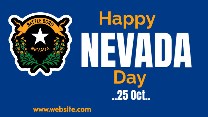 Copy of Blue Maximalist Nevada Day Digital Display (16:9) | PosterMyWall