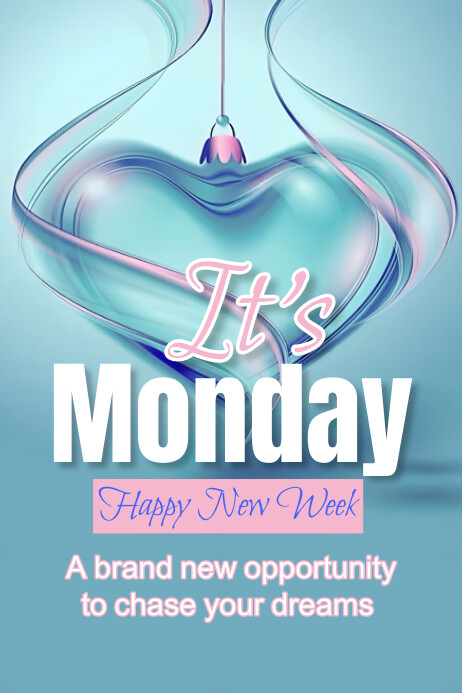 Blue Maximalist New Week Poster เทมเพลต | PosterMyWall