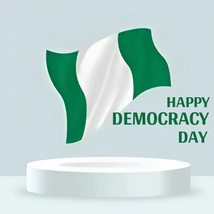 Blue Maximalist Nigerian Democracy Day Instagram Post Template ...