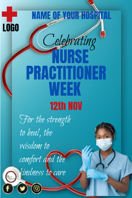 Copy of Blue Maximalist Nurse Practitioner Week Poster | PosterMyWall