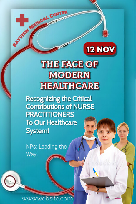 Copy of Blue Maximalist Nurse Practitioner Week Poster | PosterMyWall