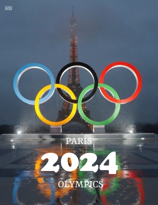 Plantilla de Blue Maximalist Paris Olympics Flyer (us Let | PosterMyWall