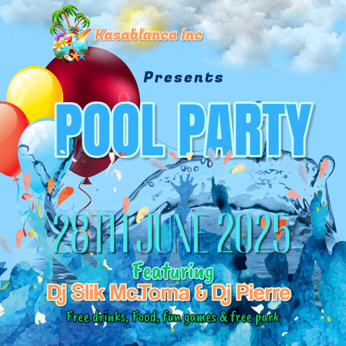 Plantilla de Blue Maximalist Pool Party Instagram Post | PosterMyWall