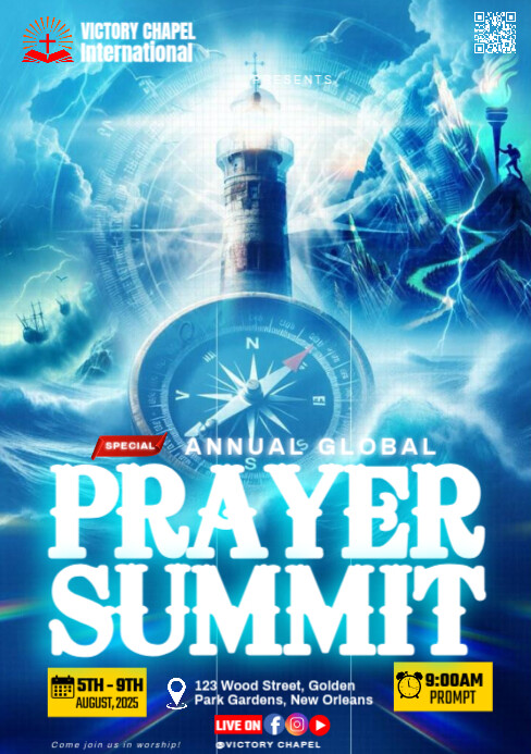 Copy of Blue Maximalist Prayer Summit Flyer A5 | PosterMyWall