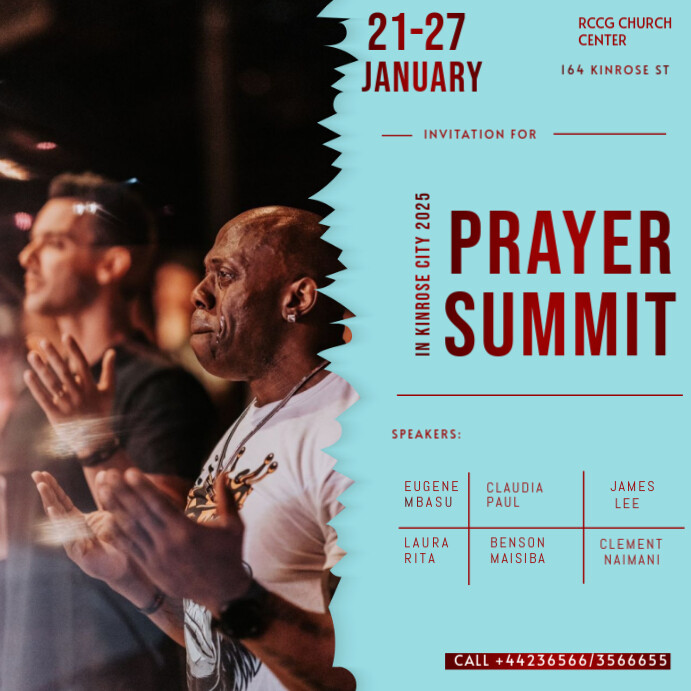 Blue Maximalist Prayers Summit Instagram Post Template | PosterMyWall