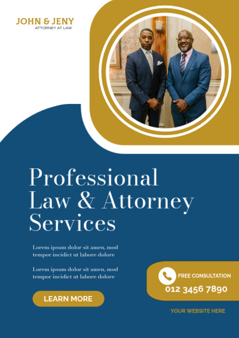 Blue Maximalist Professional Law And Attorney Services A3 Template ...