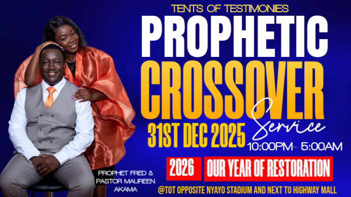 Blue Maximalist Prophetic Service Youtube Thumbnail Template | PosterMyWall