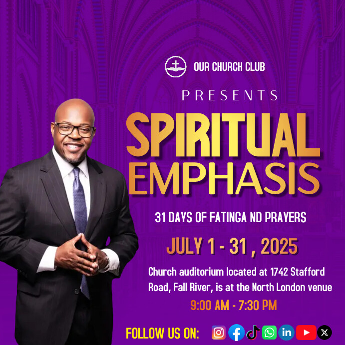 Blue Maximalist Purple Spiritual Emphasis In Template | PosterMyWall