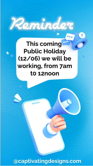 Copy of Blue Maximalist Reminder And Notices Instagra | PosterMyWall