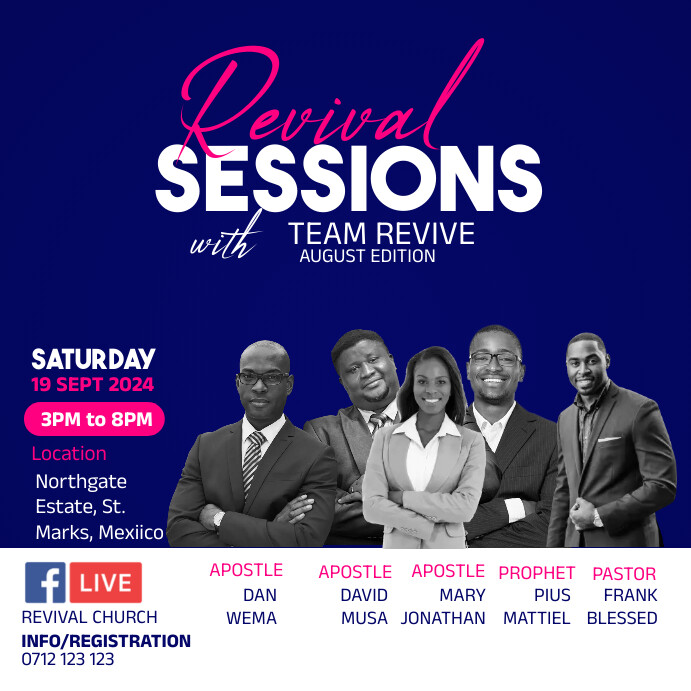 Plantilla de Blue Maximalist Revival Sessions Instagram Po | PosterMyWall