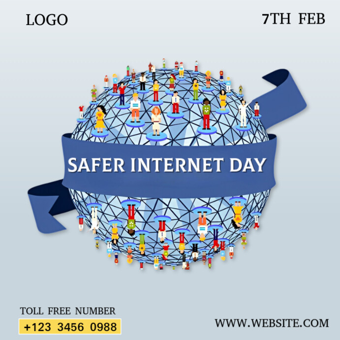 Copy of Blue Maximalist Safer Internet Day Celebration Instagram Post ...