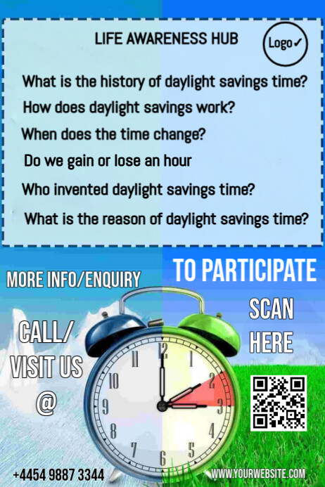Copy of Blue Maximalist Savings Time Poster | PosterMyWall