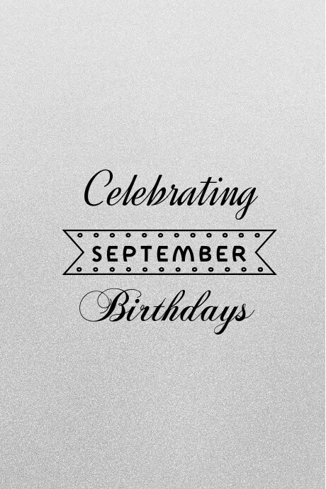 Blue Maximalist September Birthday Banner 4' Template | PosterMyWall
