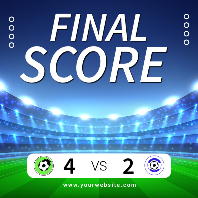 Copy of Blue Maximalist Soccer Final Score Instagram Post | PosterMyWall