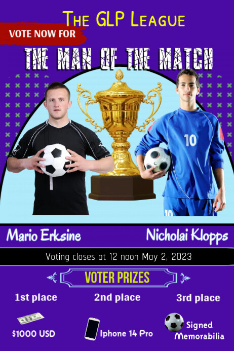 Plantilla de Soccer Voting Poster Poster | PosterMyWall