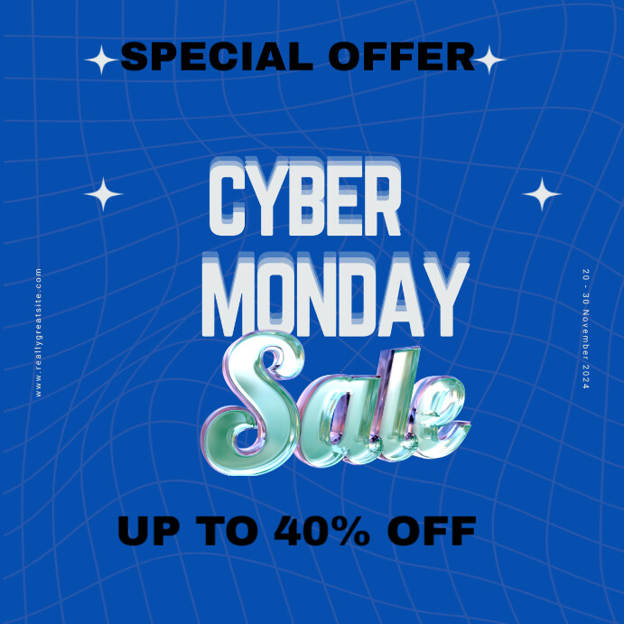 Blue Maximalist Special Blue Instagram Sale Instagram Post Template ...