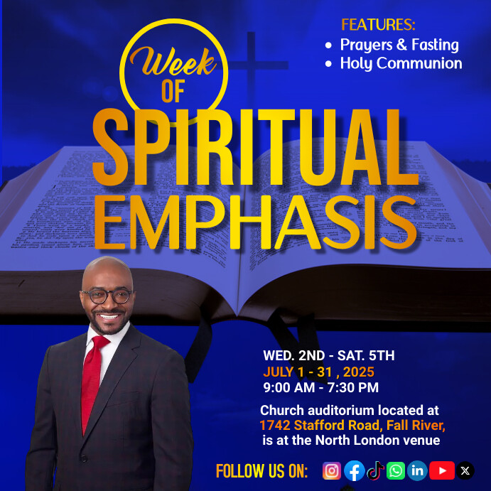 Copy of Blue Maximalist Spiritual Emphasis Instagram | PosterMyWall