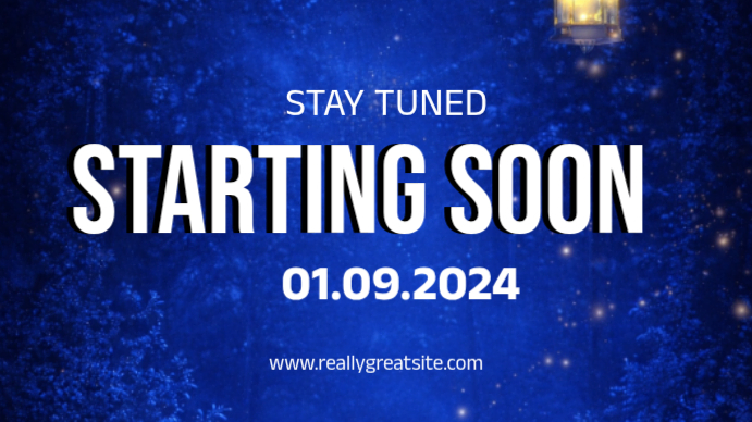 Blue Maximalist Starting Soon Event Starting Soon Digital Display (16:9 ...