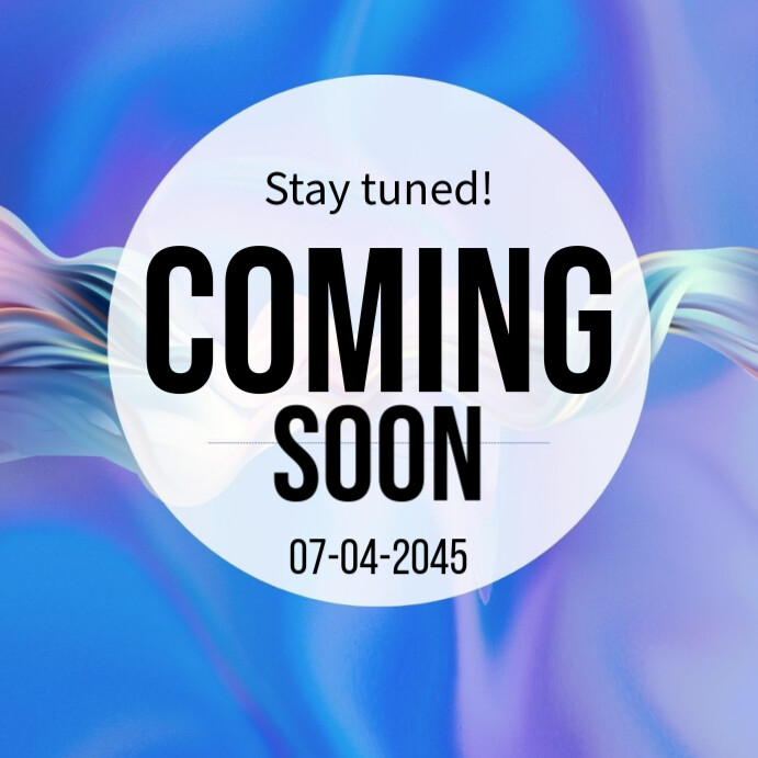 Blue Maximalist Stay Tuned Coming Soon Instagram Post Template ...