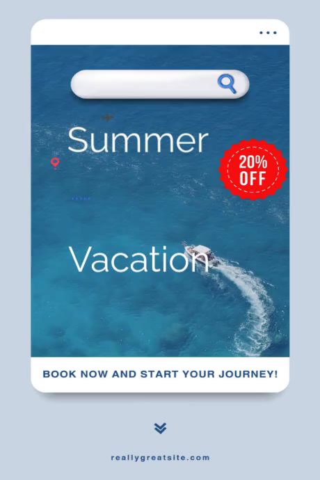 Blue Maximalist Summer Vacation Poster Templat | PosterMyWall