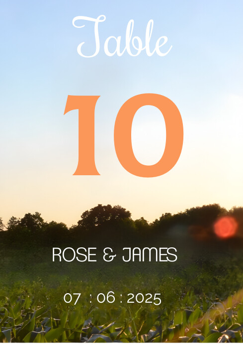 Copy of Blue Maximalist Table Number For Celebration | PosterMyWall