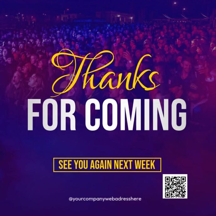 Copy of Blue Maximalist Thanks For Coming Instagram Post | PosterMyWall