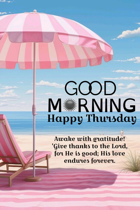 Blue Maximalist Thursday Morning Banner 4' × Template | PosterMyWall