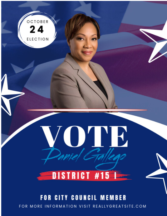 Copy of Blue Maximalist Vote For City Council Member Flyer (us Letter ...