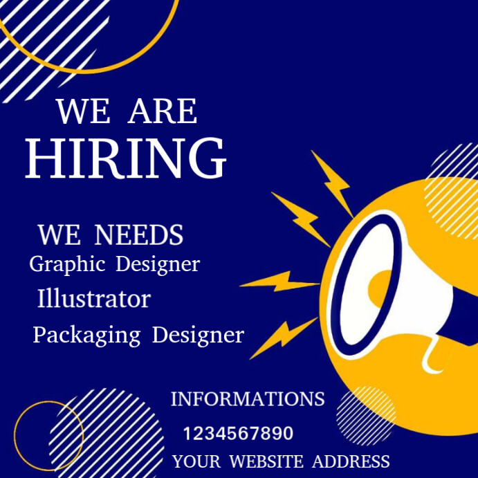 Copy of Blue Maximalist We Are Hiring Instagram Post | PosterMyWall