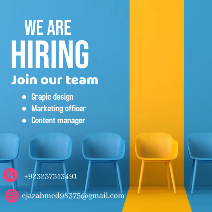 Blue Maximalist We Are Hiring Job Opportunities Instagram Post Template ...