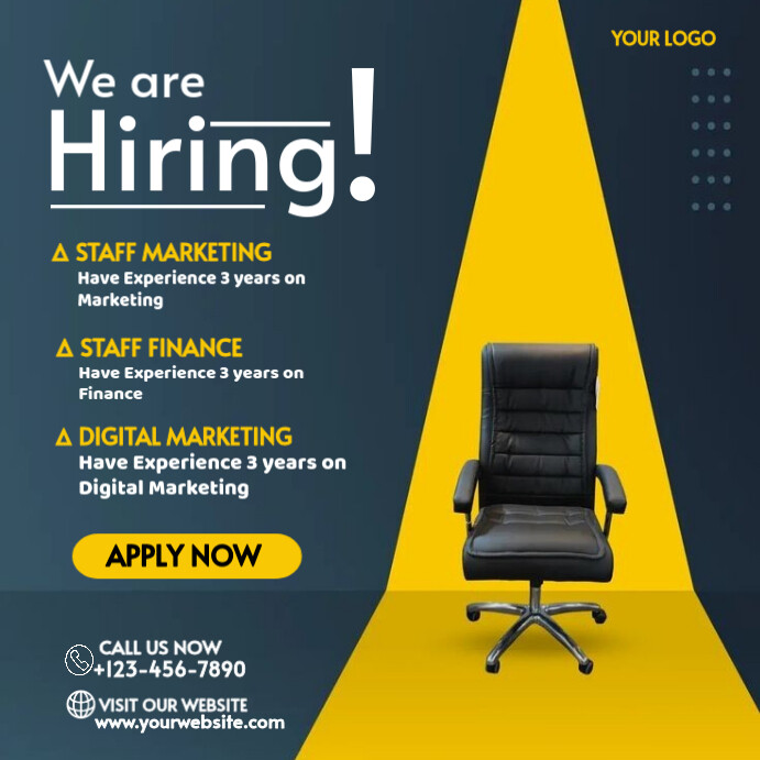 Blue Maximalist We Are Hiring Template Instagram Post | PosterMyWall