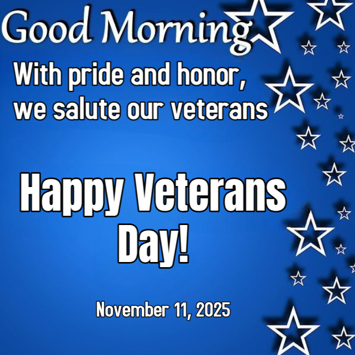 Blue Maximalist We Salute Our Veterans Instagram Post Template ...