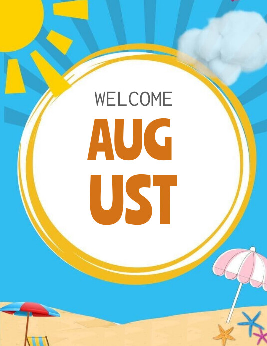 Copy of Blue Maximalist Welcome August Flyer (us Let | PosterMyWall