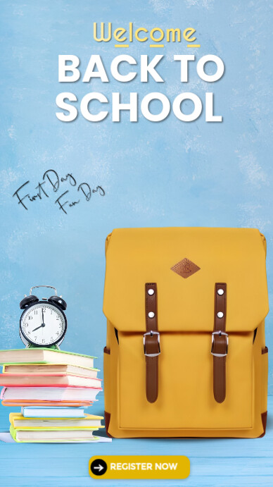 Blue Maximalist Welcome Back To School Instagram Story Template | PosterMyWall