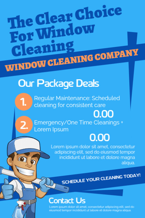 Copy of Blue Maximalist Window Cleaning Poster | PosterMyWall