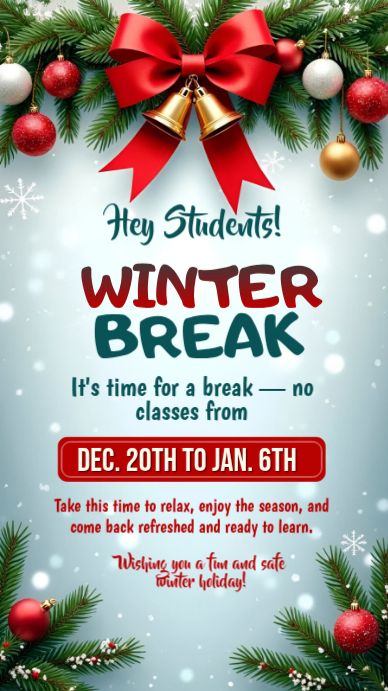 Blue Maximalist Winter Break Instagram Story Template | PosterMyWall