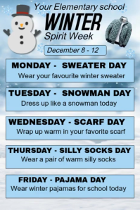 Blue Maximalist Winter Spirit Week Poster Template | PosterMyWall