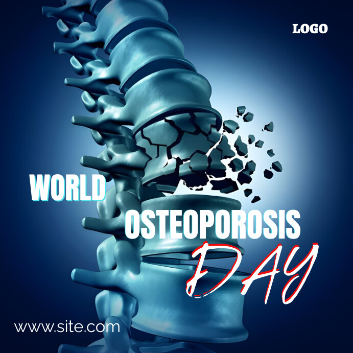 Blue Maximalist World Osteoporosis Day Instag Template | PosterMyWall