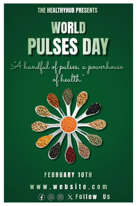 Blue Maximalist World Pulses Day Poster Template | PosterMyWall