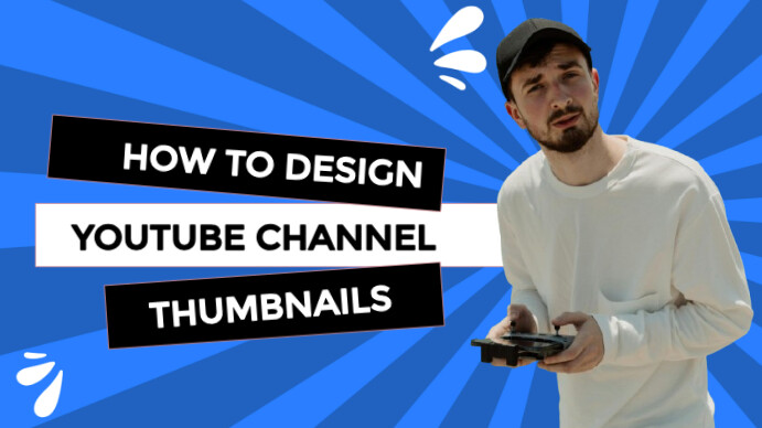 Blue Maximalist Youtube Thumbnail Template | PosterMyWall