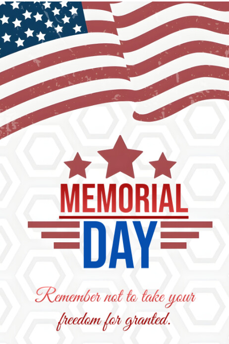 Blue Memorial Day Poster Template | PosterMyWall