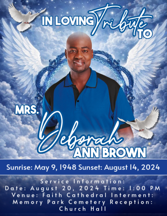 Blue Memorial Tribute Flyer Template | PosterMyWall